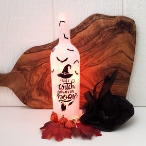 This Witch Runs on Boos Halloween Light | Halloween Decoration ...