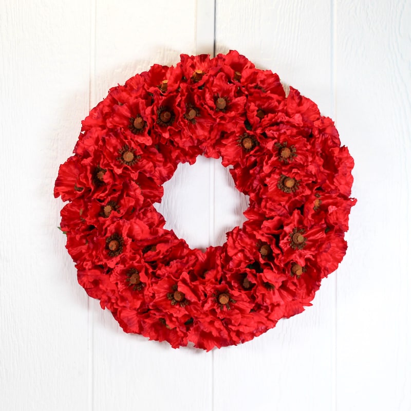 Poppy Wreath - Etsy