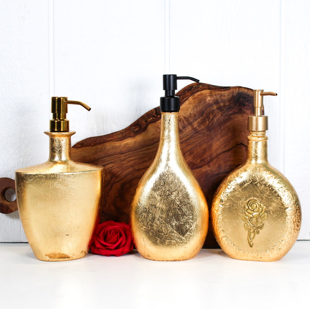 Old World Gold Leaf Teardrop Soap Dispenser Old World Egyptian Style ...