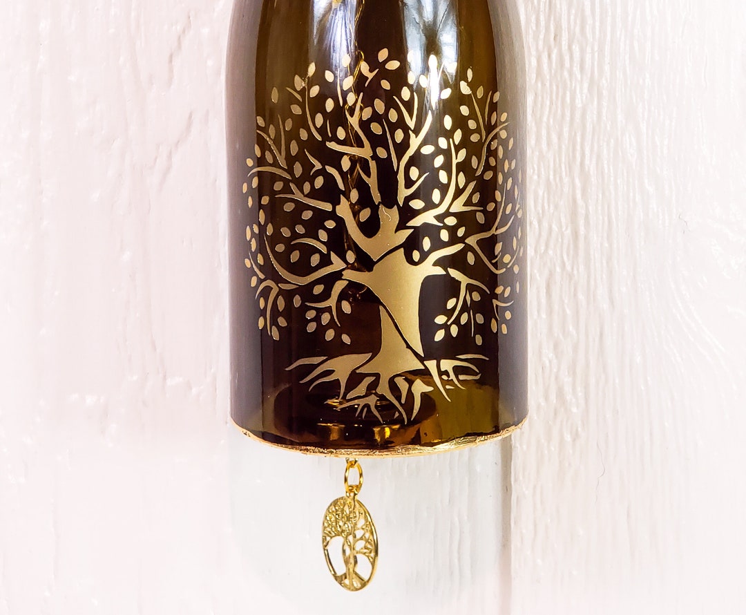 Gold Tree of Life Heart Wind Chime | Symbol of Strength and Beauty, and ...