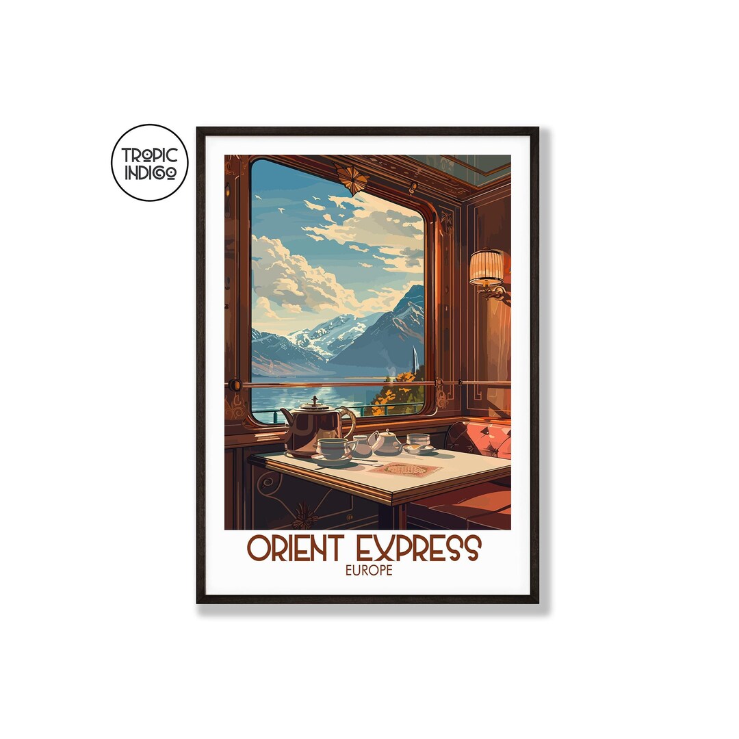 Orient Express Railway Train Travel Poster, Vacation Holiday Souvenir ...