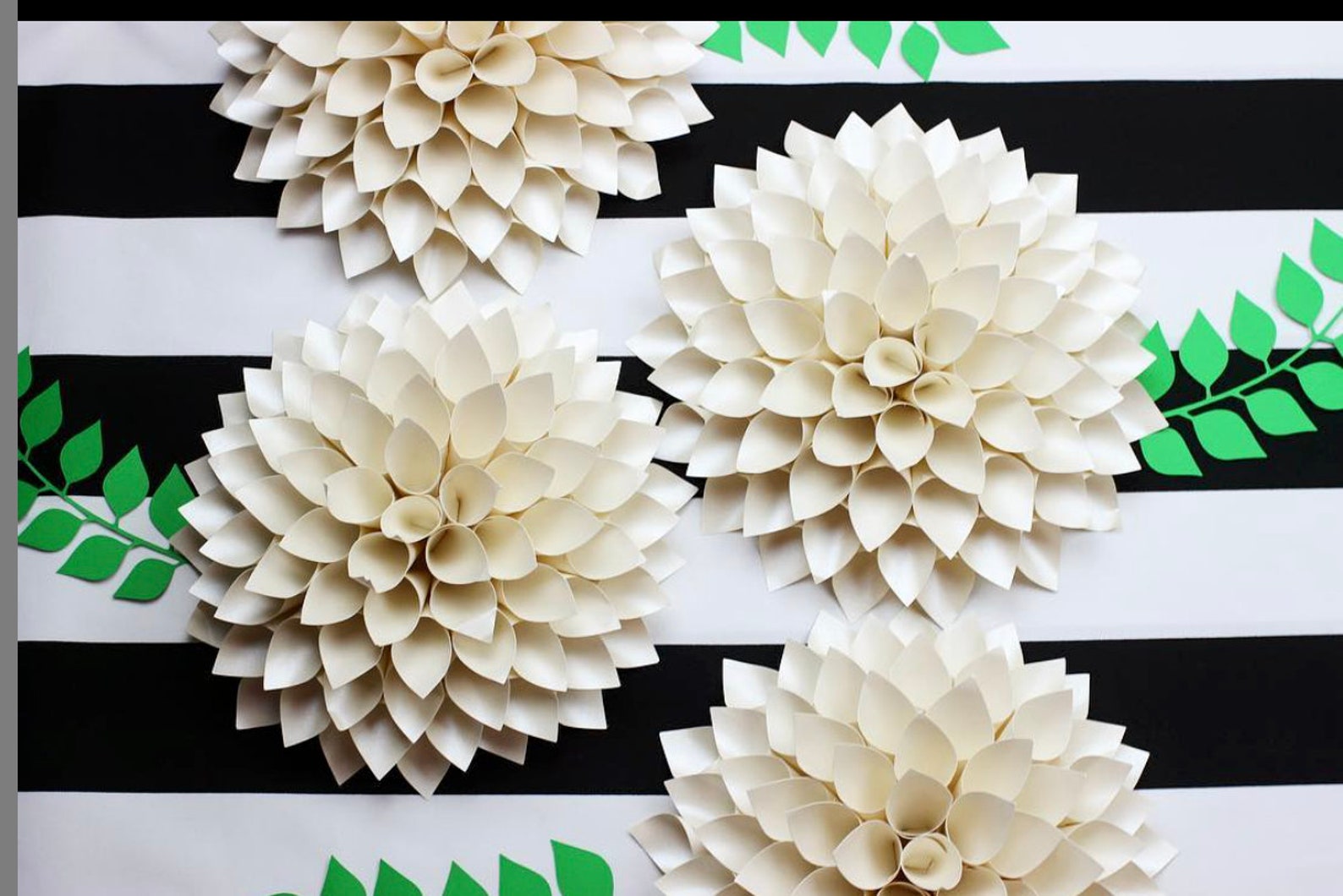 Dahlia Flower Template Paper Flower PDF SVG DXF Png Silhouette - Etsy