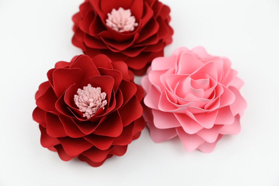 Mini Template #13 Paper Flower Small/medium/large PNG SVG DXF Studio3 ...