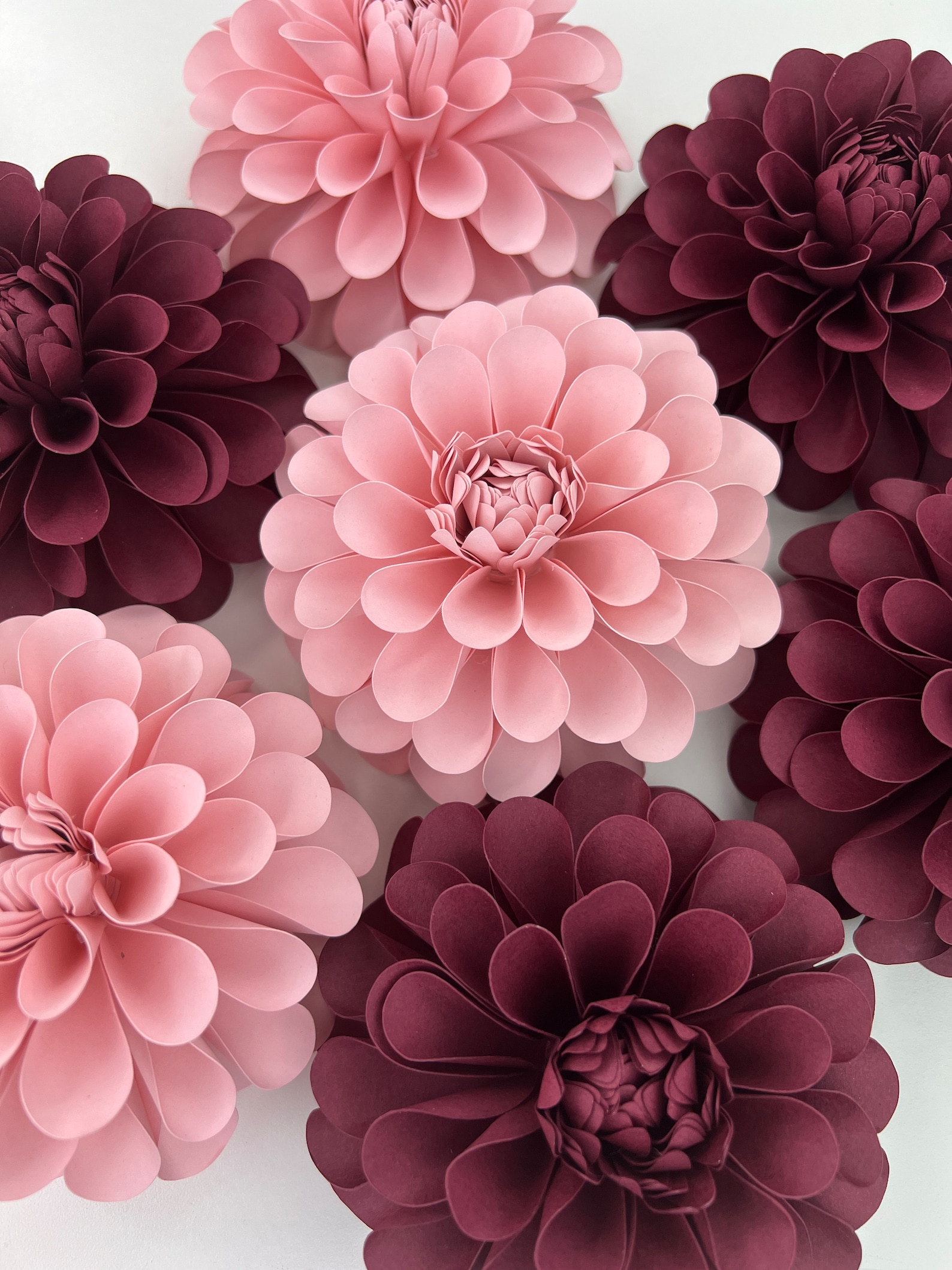 Mini Dahlia 2 Template Paper Flower Small/medium/large PNG SVG DXF ...