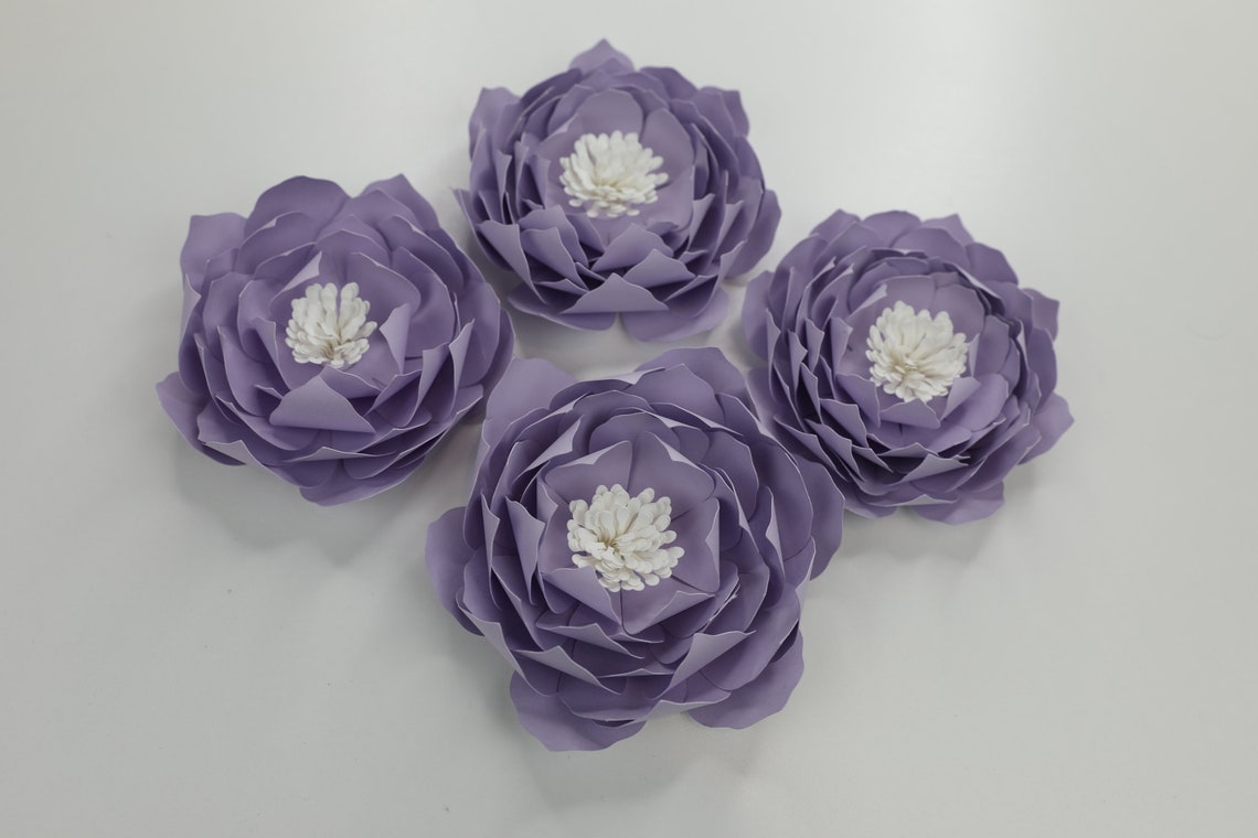 Mini Template #31 Paper Flower Small/medium/large PNG SVG DXF Studio3 ...