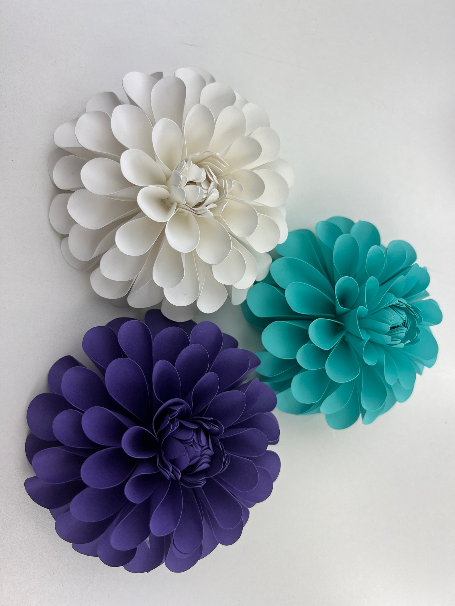 Mini Dahlia 2 Template Paper Flower Small/medium/large PNG SVG DXF ...