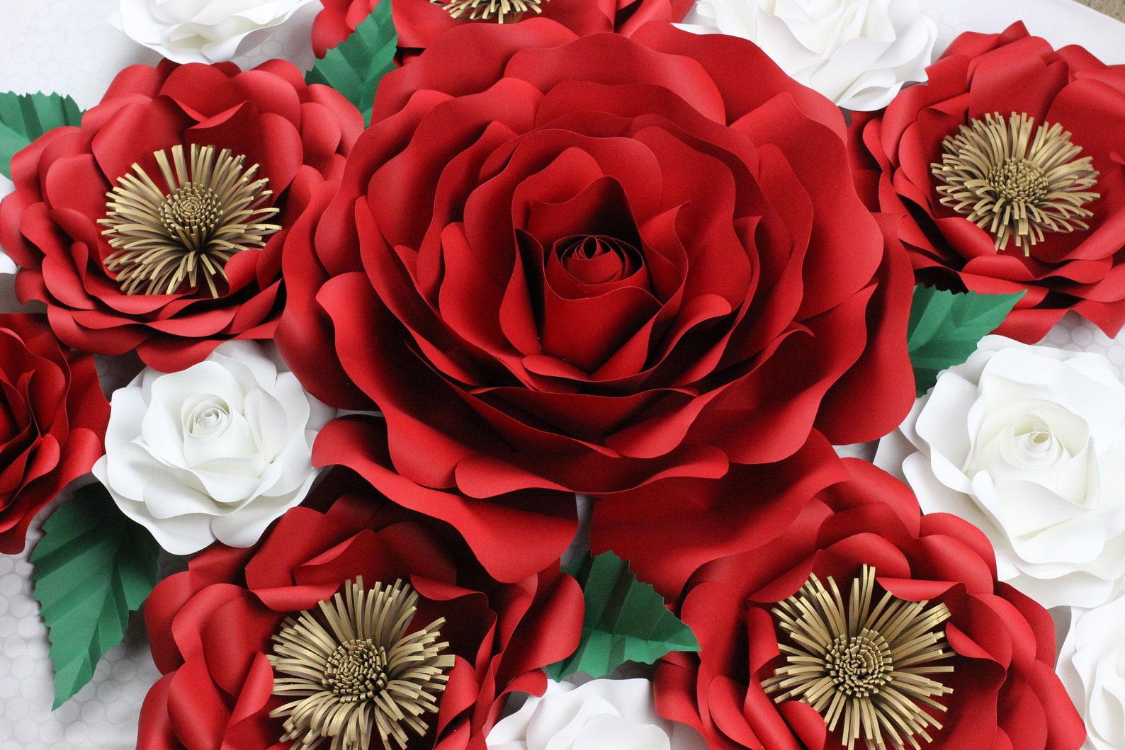 Extra Large Rose Template Paper Flower PDF SVG DXF Png | Etsy