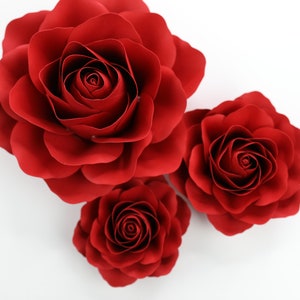 Rose Template #2 Paper Flower Small/medium/large PDF SVG DXF Png Pdf ...