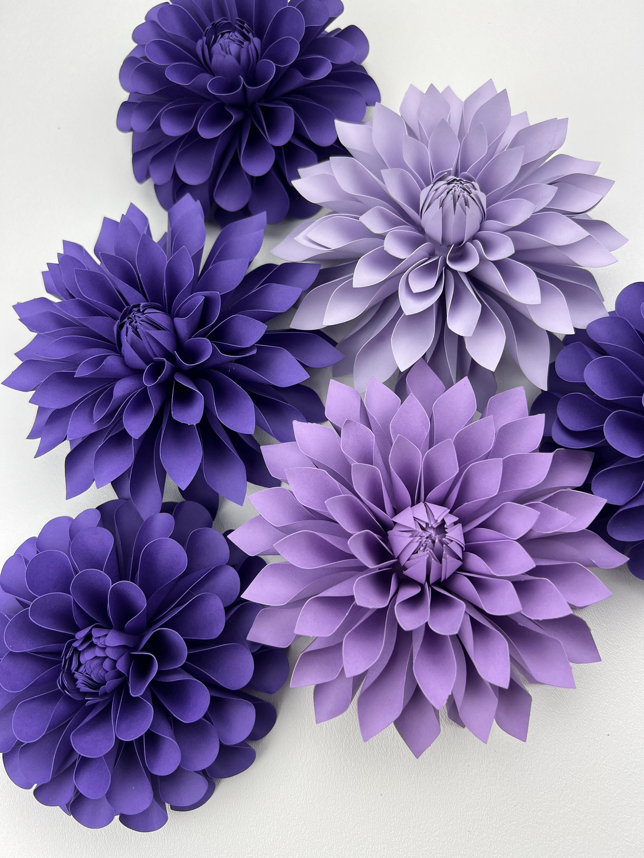 Mini Dahlia 3 Template Paper Flower Small/medium/large PNG SVG DXF ...
