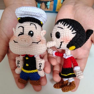 Amigurumi PATTERN POPEYE the Sailor & OLIVE Oyl - Etsy