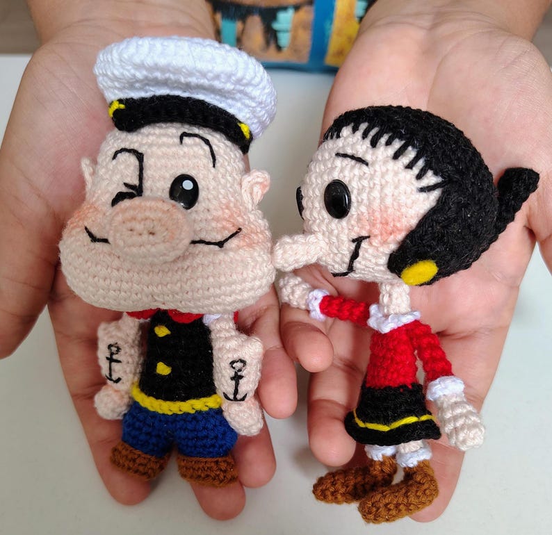 Amigurumi PATTERN POPEYE the Sailor & OLIVE Oyl - Etsy