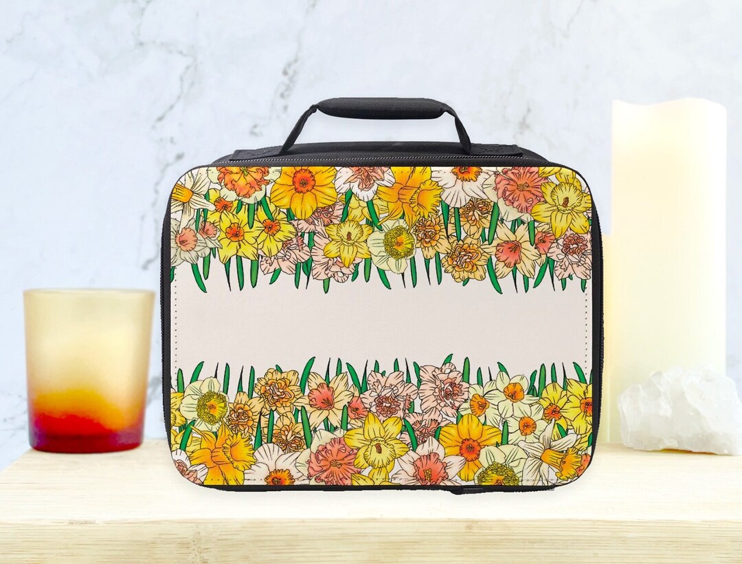 Daffodil Floral March Birth Flower Lunch Box Reusable Bag - Etsy