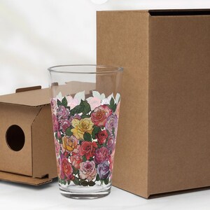 Rose June Birth Flower Glass Iced Coffee Glassware 21st - Etsy