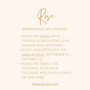 Rose June Birth Flower Tote Bag Custom Birthday Gift for Her - Etsy