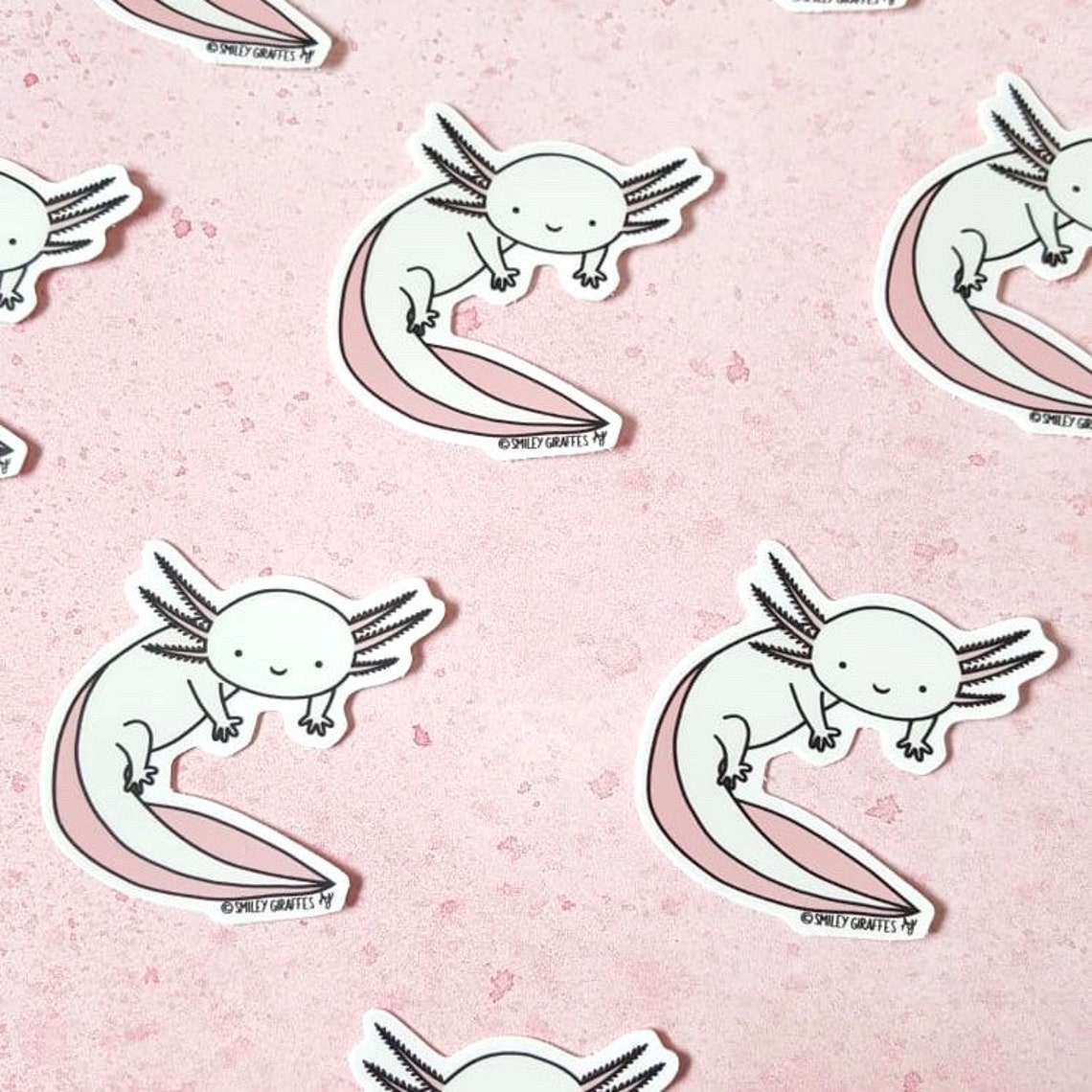Smiley Axolotl Vinyl Sticker | Waterproof - Etsy Canada