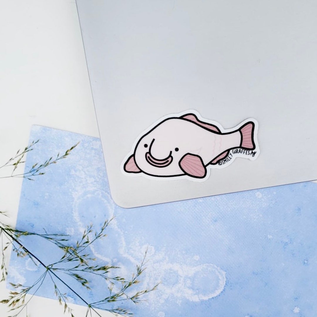 Smiley Blobfish Vinyl Sticker | Waterproof - Etsy