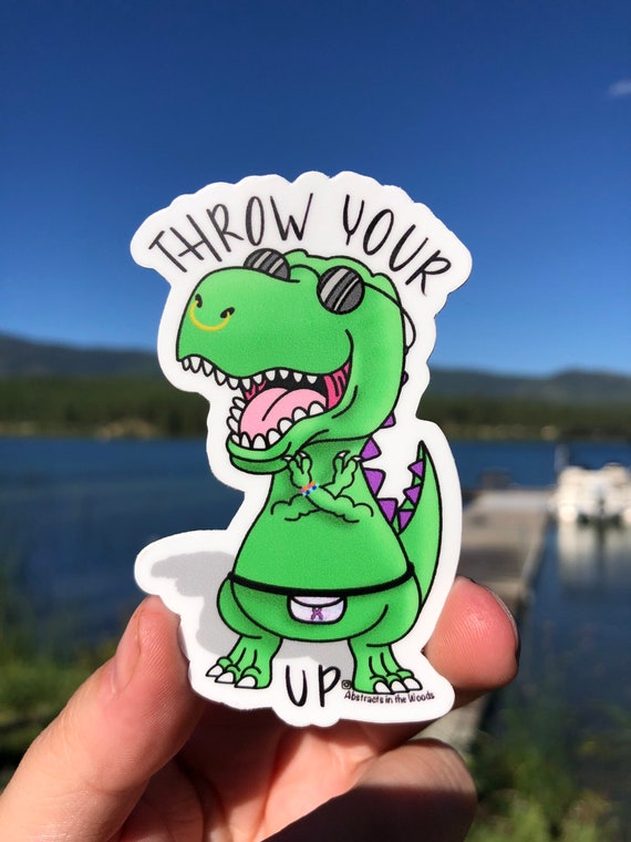 Rave Dino Sticker - Etsy