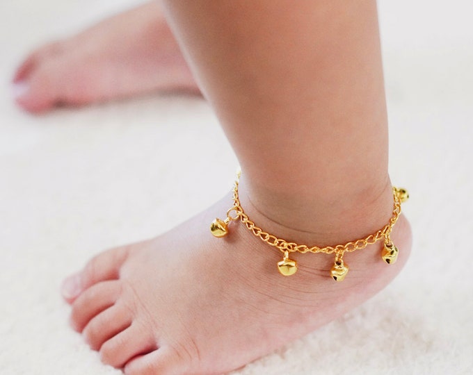 Gold Anklets With Bells for Women / Gold Chain Anklets / Cambodian ...