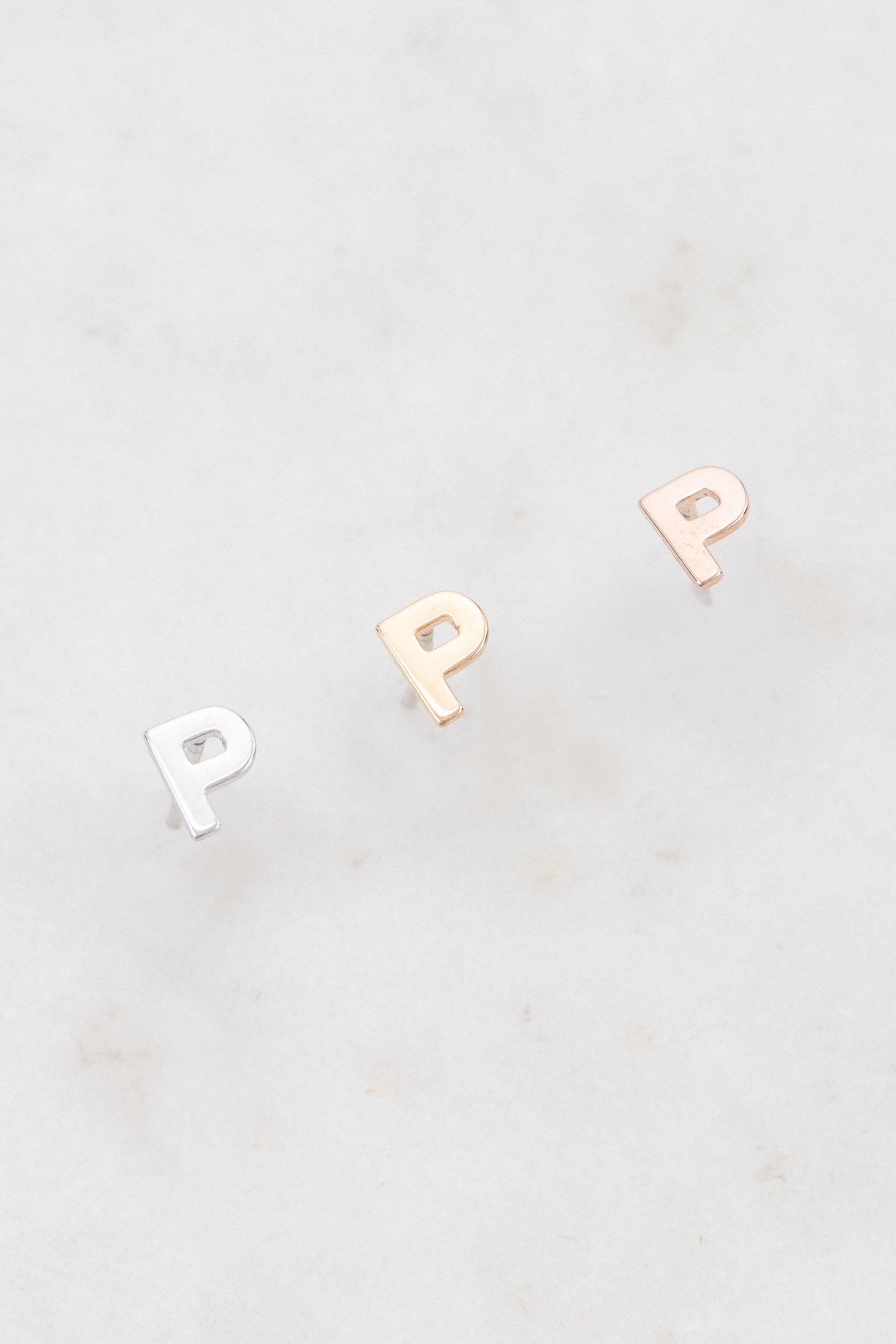 Alphabet Earring | P - Etsy