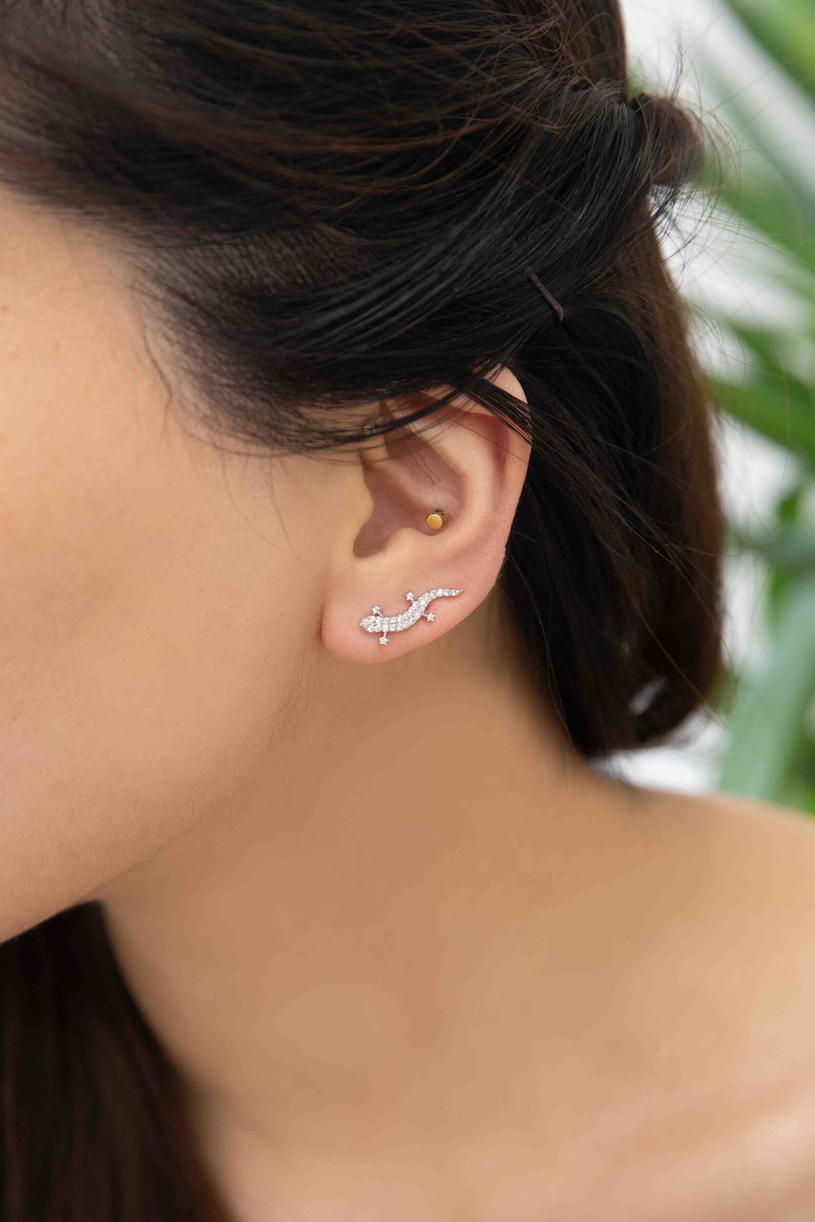 Lizard Ear Pin Earrings (3 Colors) - Etsy