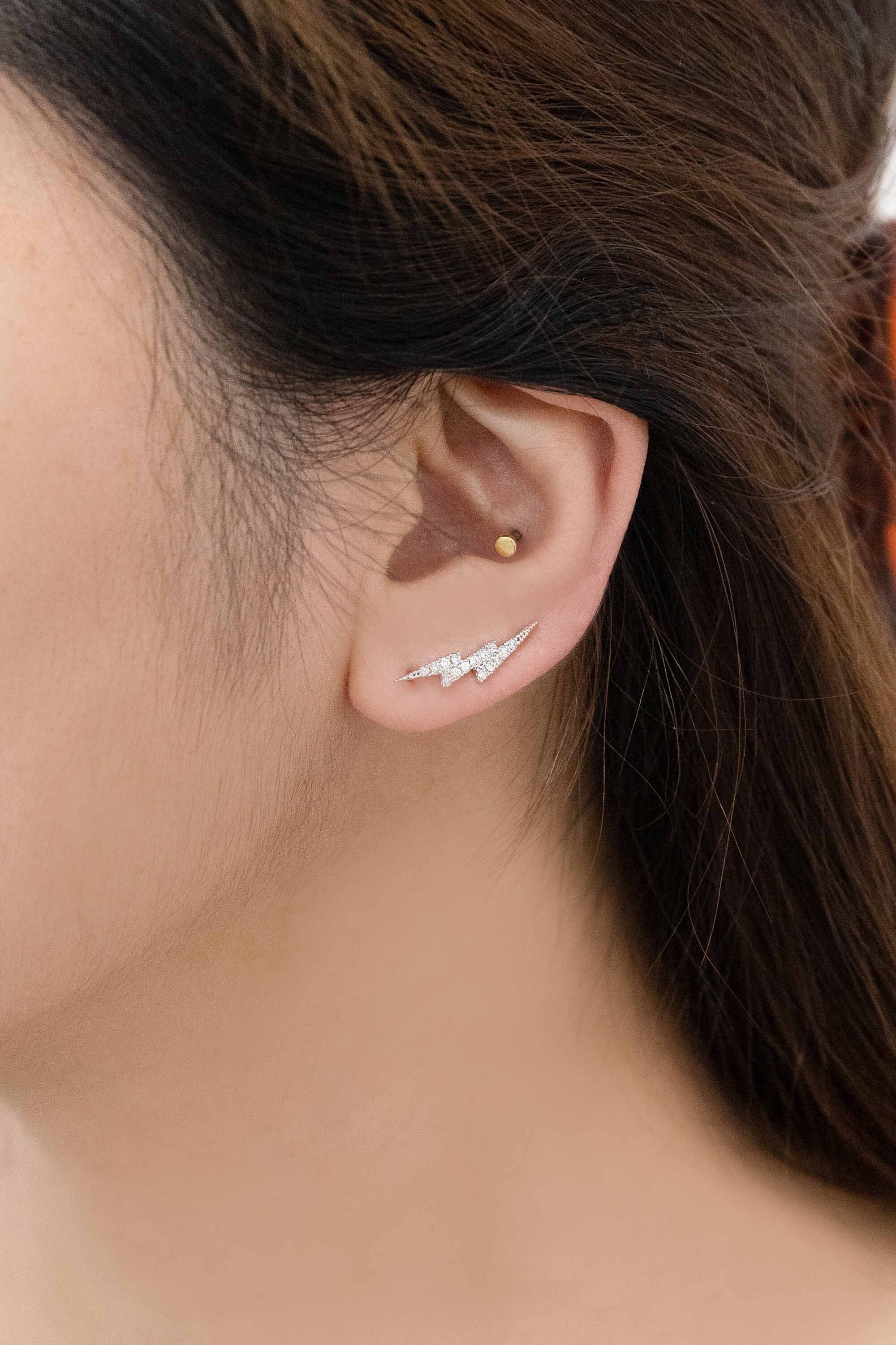 Bolt Ear Pin Earrings | Etsy