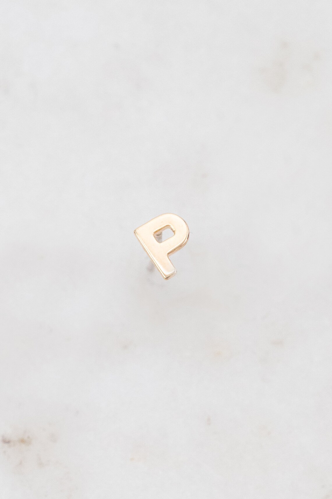 Alphabet Earring | P - Etsy