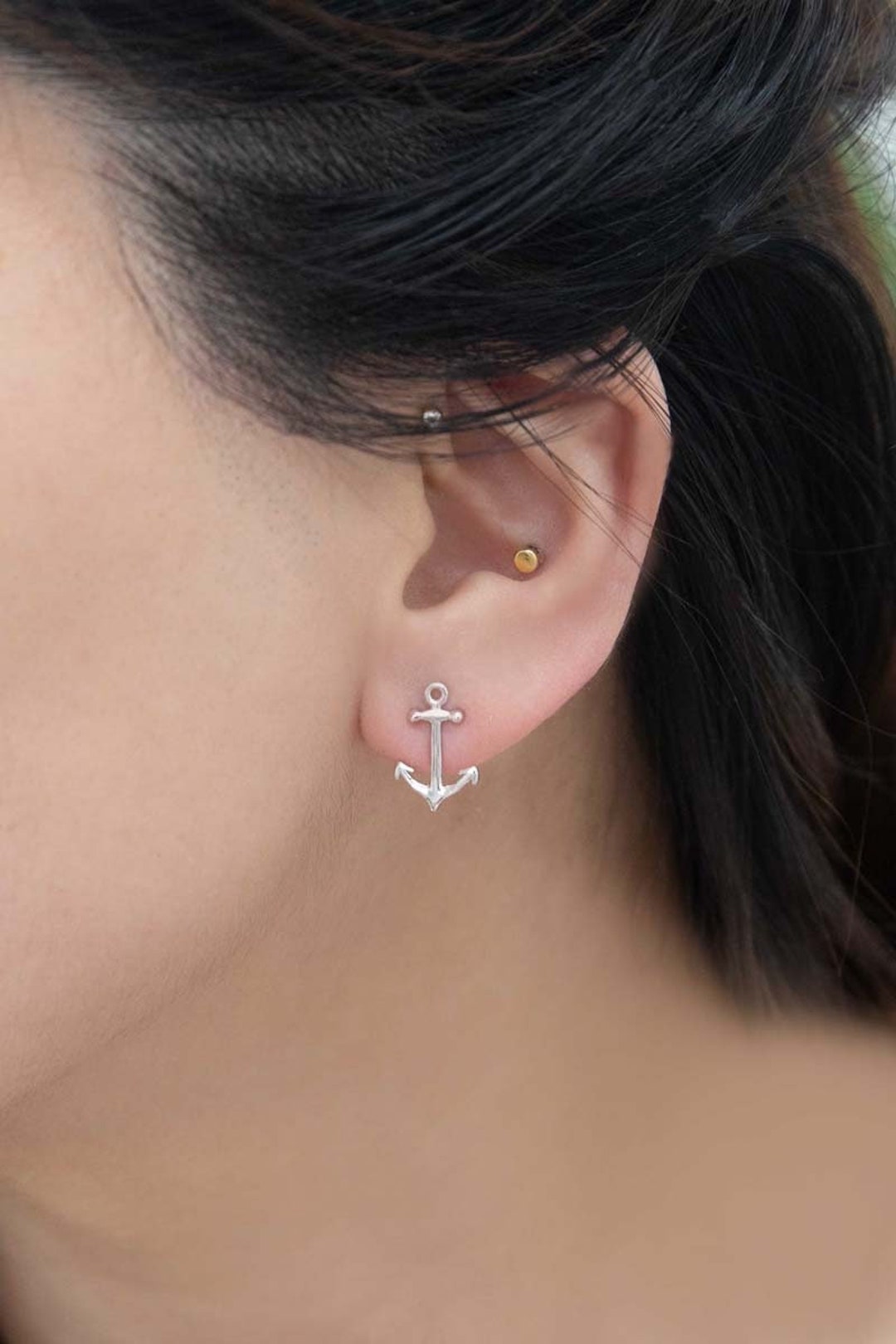 Anchor Earrings (18K Rose & 24K Gold) - Etsy