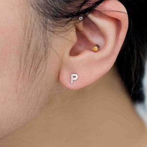 Alphabet Earring | P - Etsy