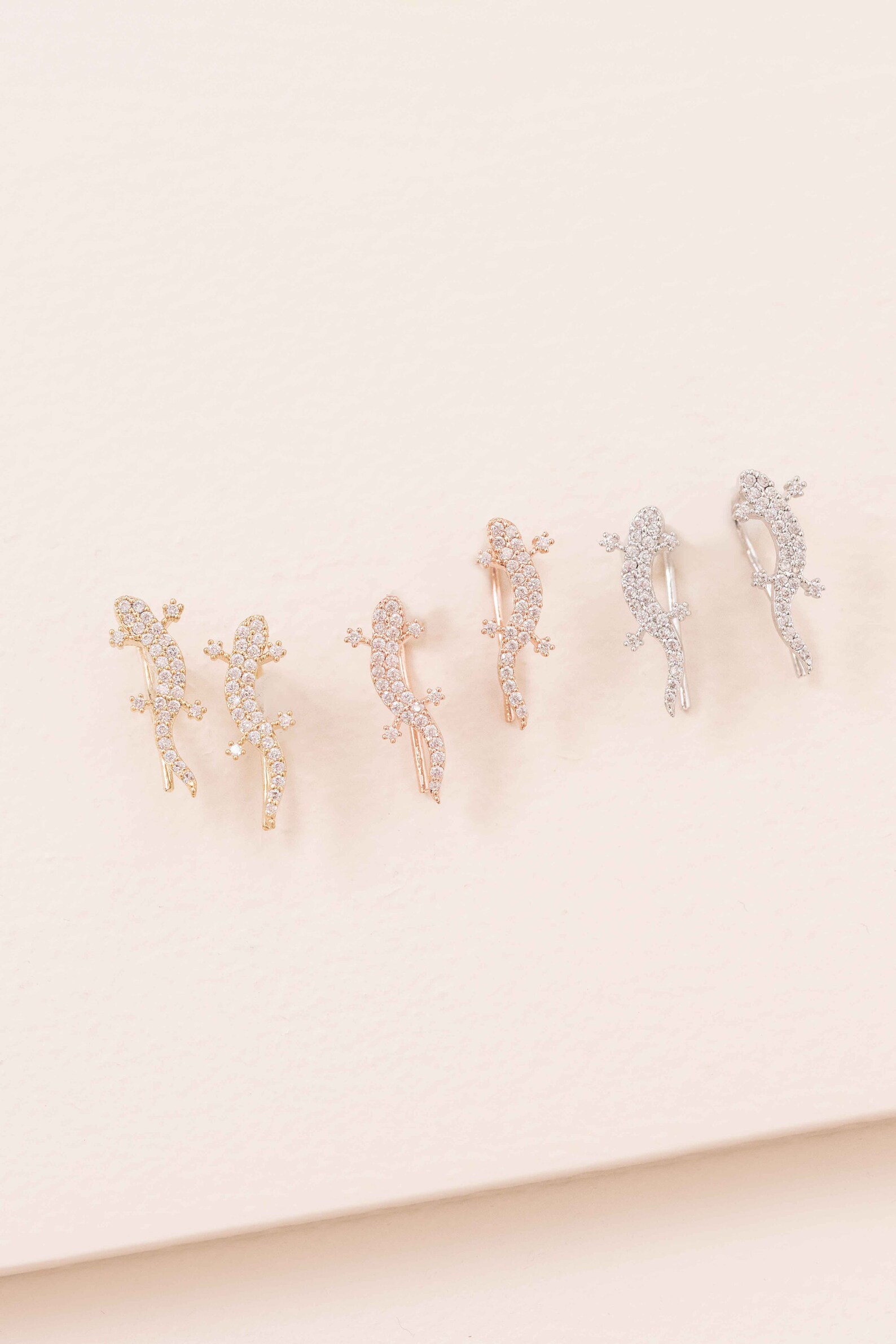 Lizard Ear Pin Earrings (3 Colors) - Etsy