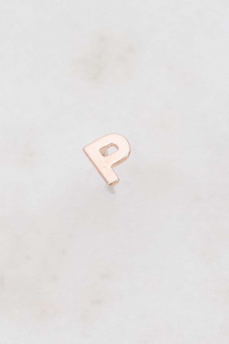 Alphabet Earring | P - Etsy