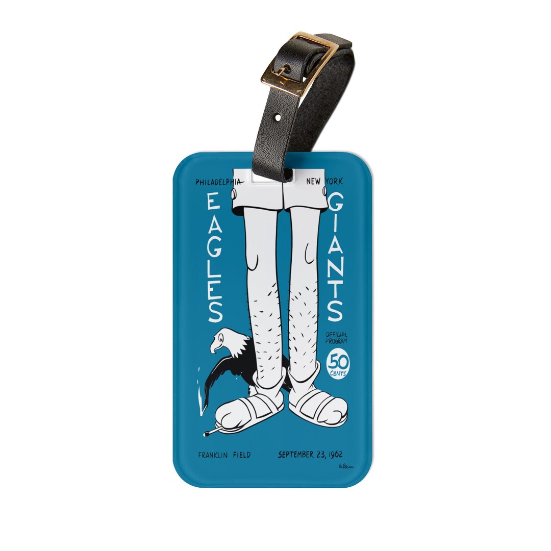 1962 Football Eagles Vs Giants Luggage Tag | Vintage Sports Travel ID ...