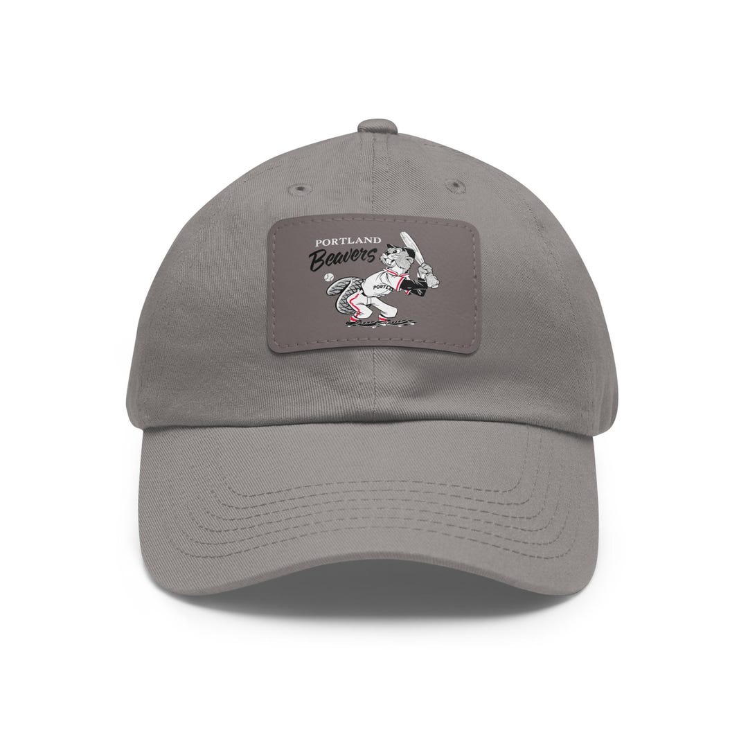 Baseball Classic Dad Hat With Leather Patch, Portland Beavers Cap ...