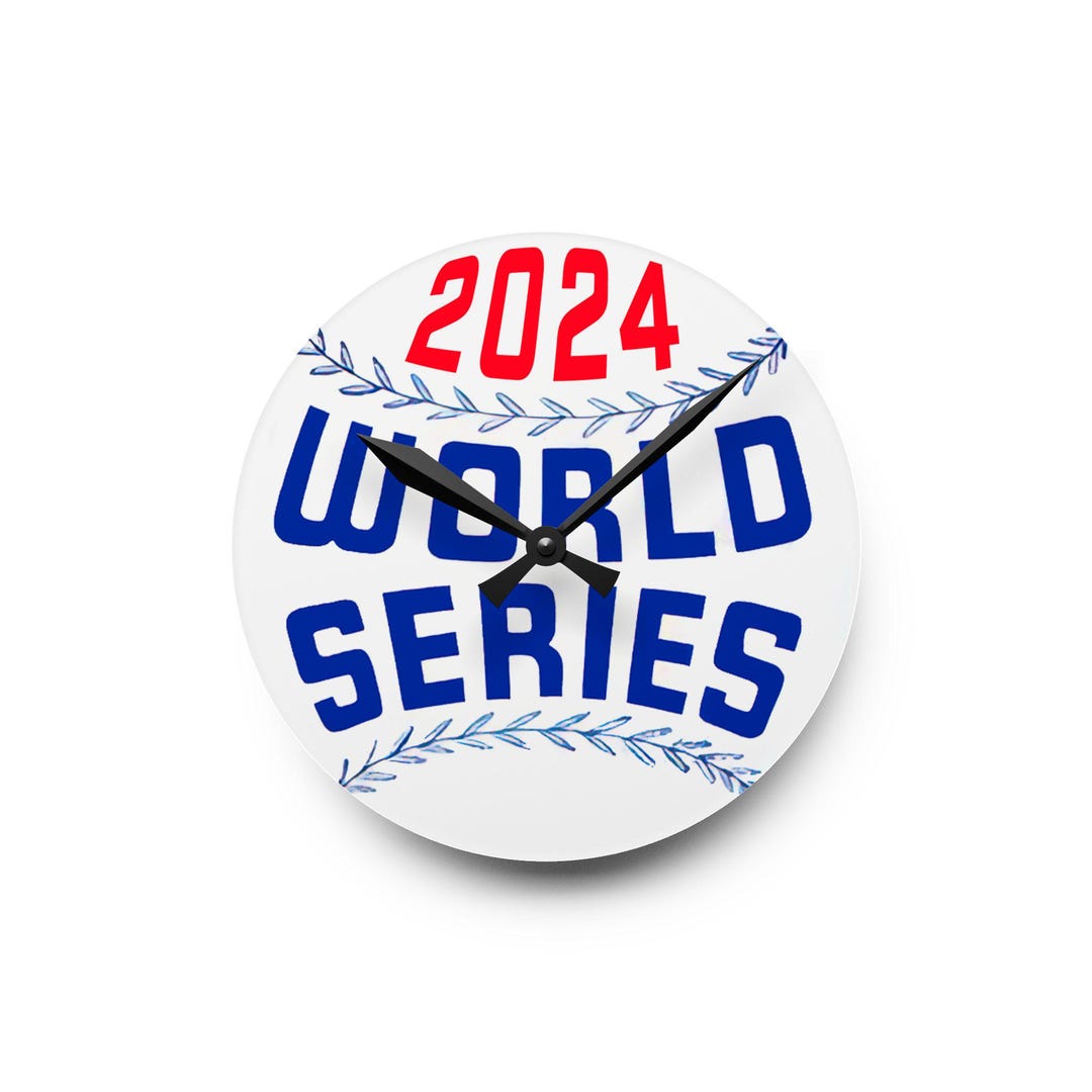 Vintage 2024 Baseball World Series Acrylic Wall Clock, Sports Fan Gift ...