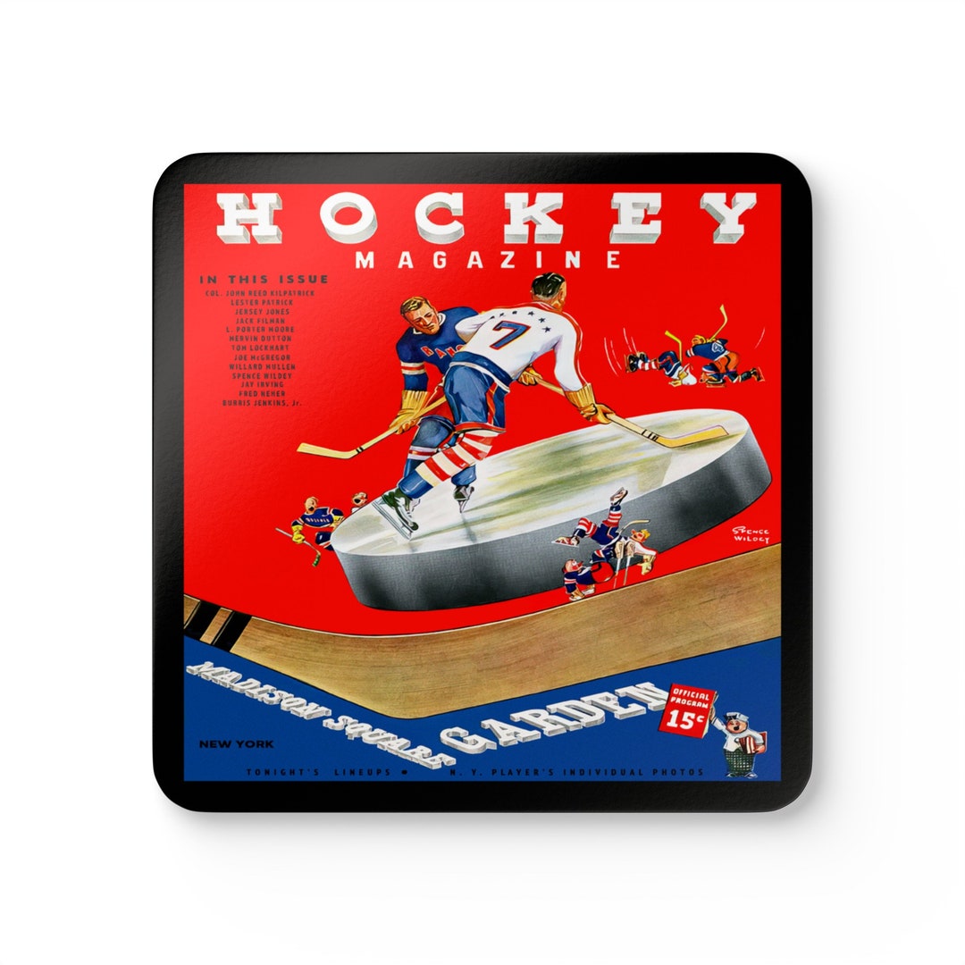 1938-1939 Vintage New York Americans Hockey Program Cover - Corkwood ...