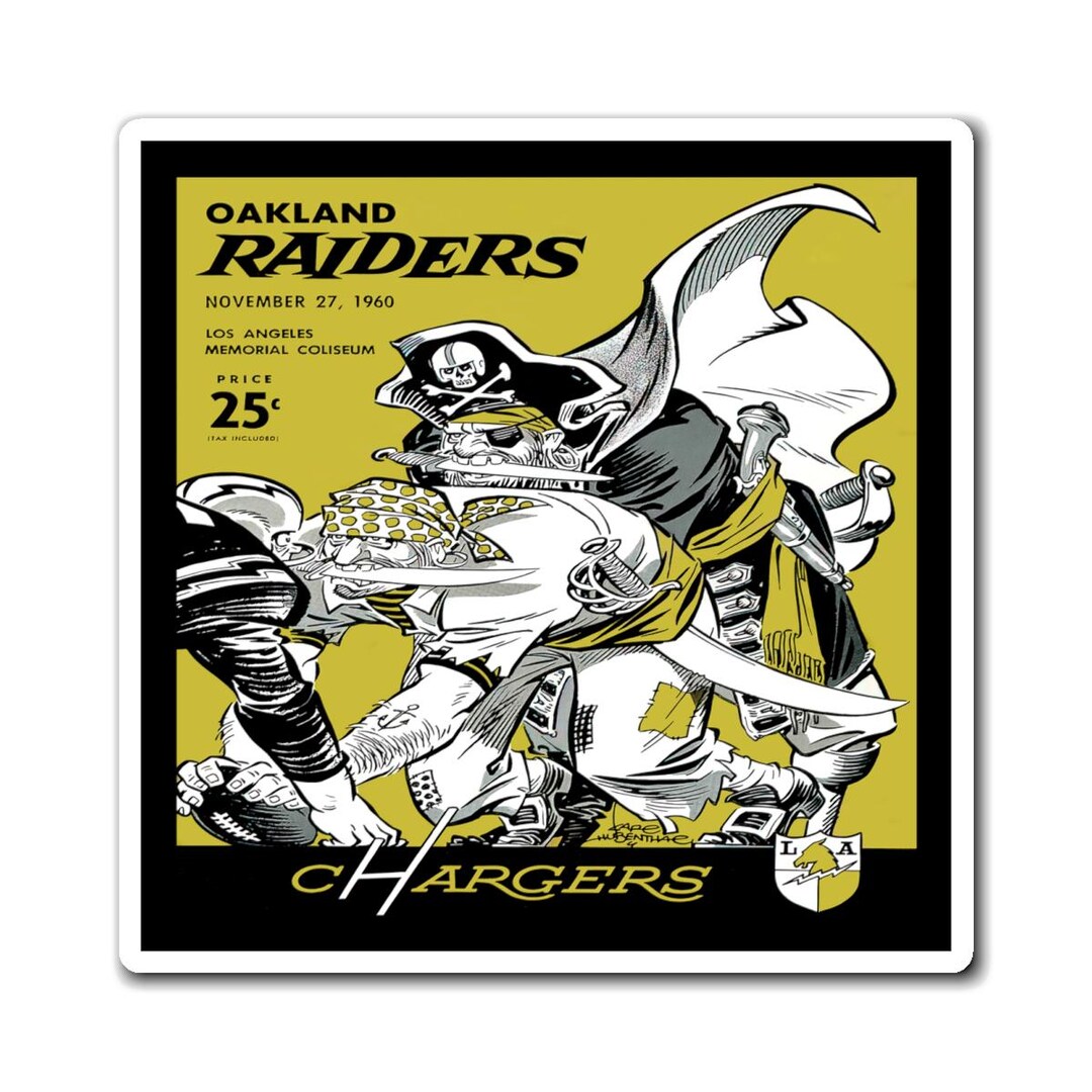 Magnets, 1960 Chargers Oakland Raiders - Sports Memorabilia Gift ...