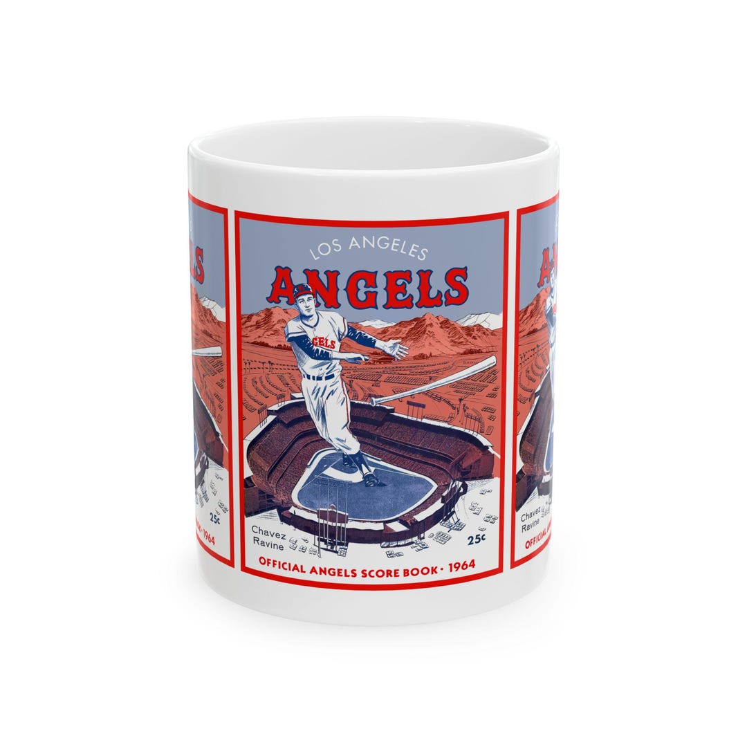 Vintage 1964 Baseball Los Angeles Angels Ceramic Mug, Chavez Ravine ...