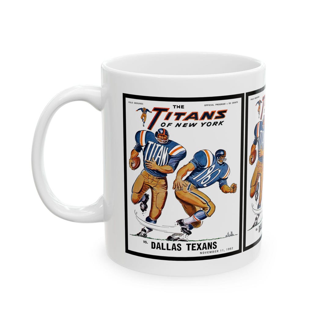 Vintage Football New York Titans Mug, Sports Fan Gift, Retro Football ...