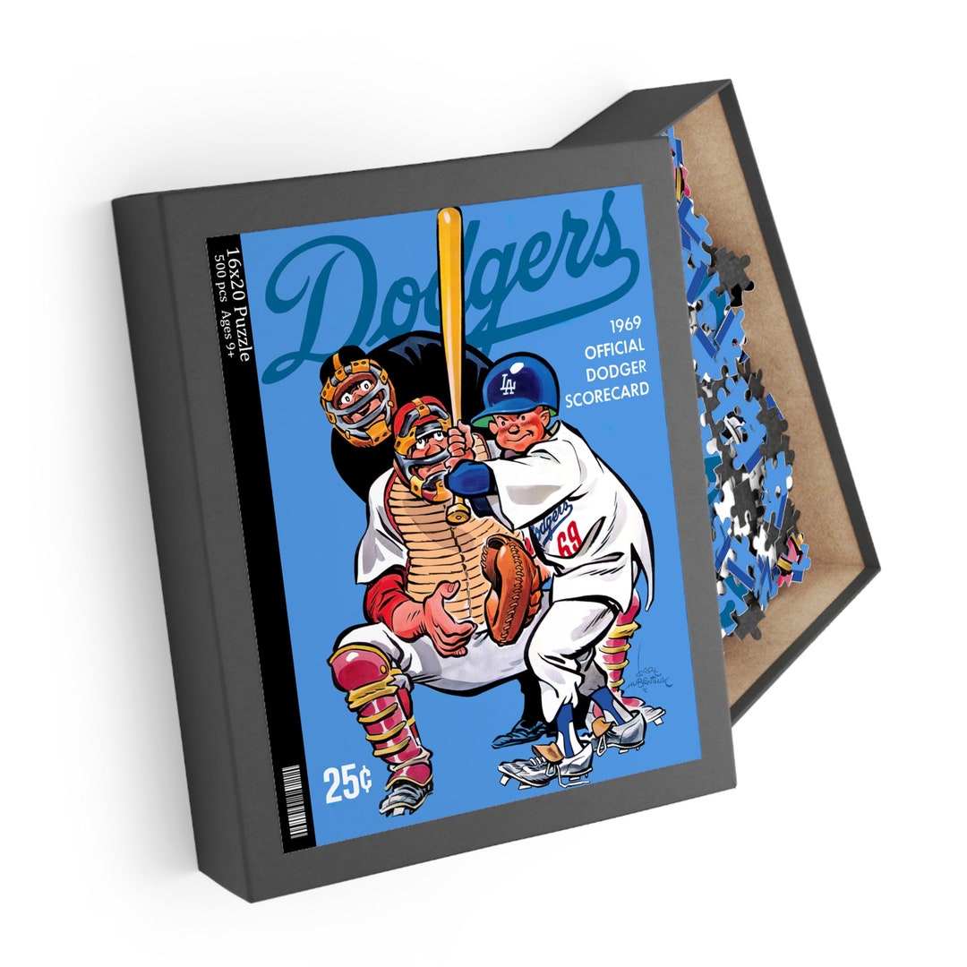 1969 Vintage Los Angeles Dodgers Baseball Program Cover - Puzzle - Etsy