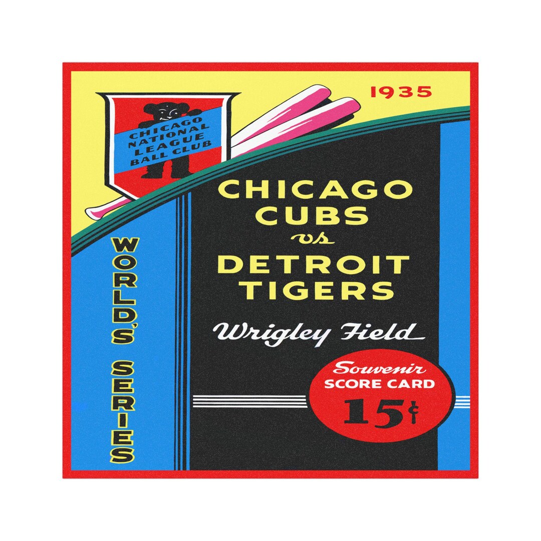 Baseball World Series Car Magnets - 1935 Cubs Tigers, Fan Memorabilia ...