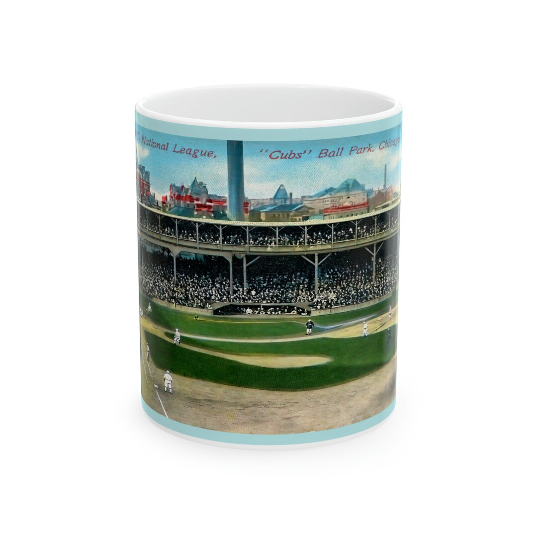 1912 Vintage Chicago Cubs West Side Ball Park Postcard - Ceramic Mug ...