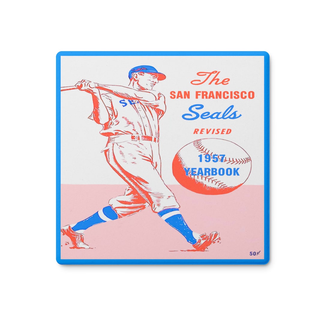 1957 Vintage San Francisco Seals Baseball Yearbook Cover Soapstone ...
