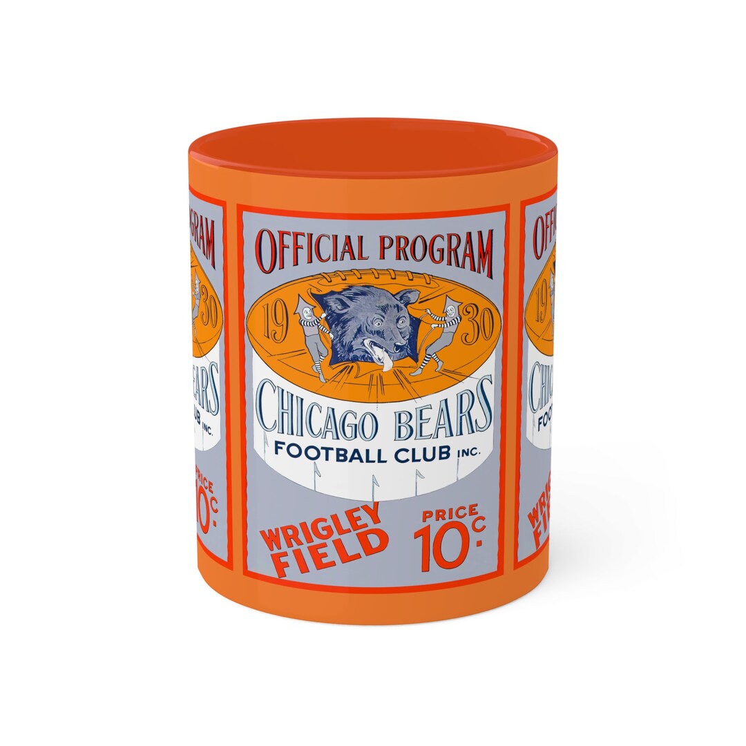 1930 Vintage Chicago Bears Football Program Cover - Wrigley Field ...