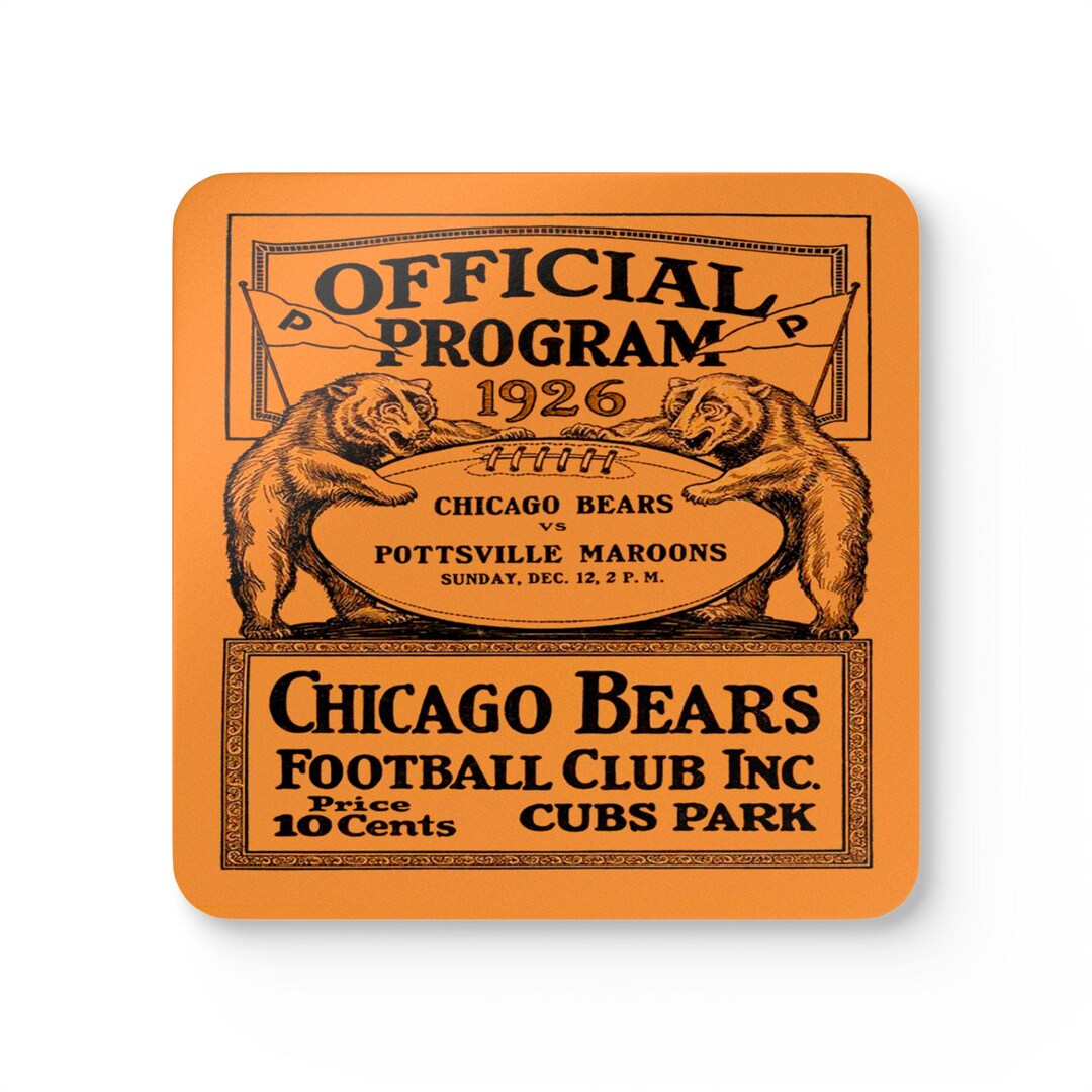 1926 Vintage Chicago Bears-pottsville Maroons Football Program Cover ...