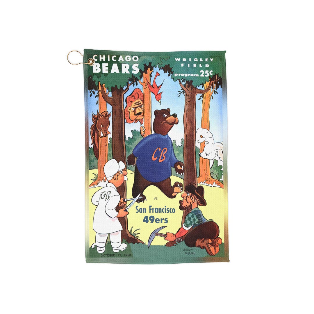 Vintage 1958 Football Chicago Bears-san Francisco 49ers Golf Towel ...