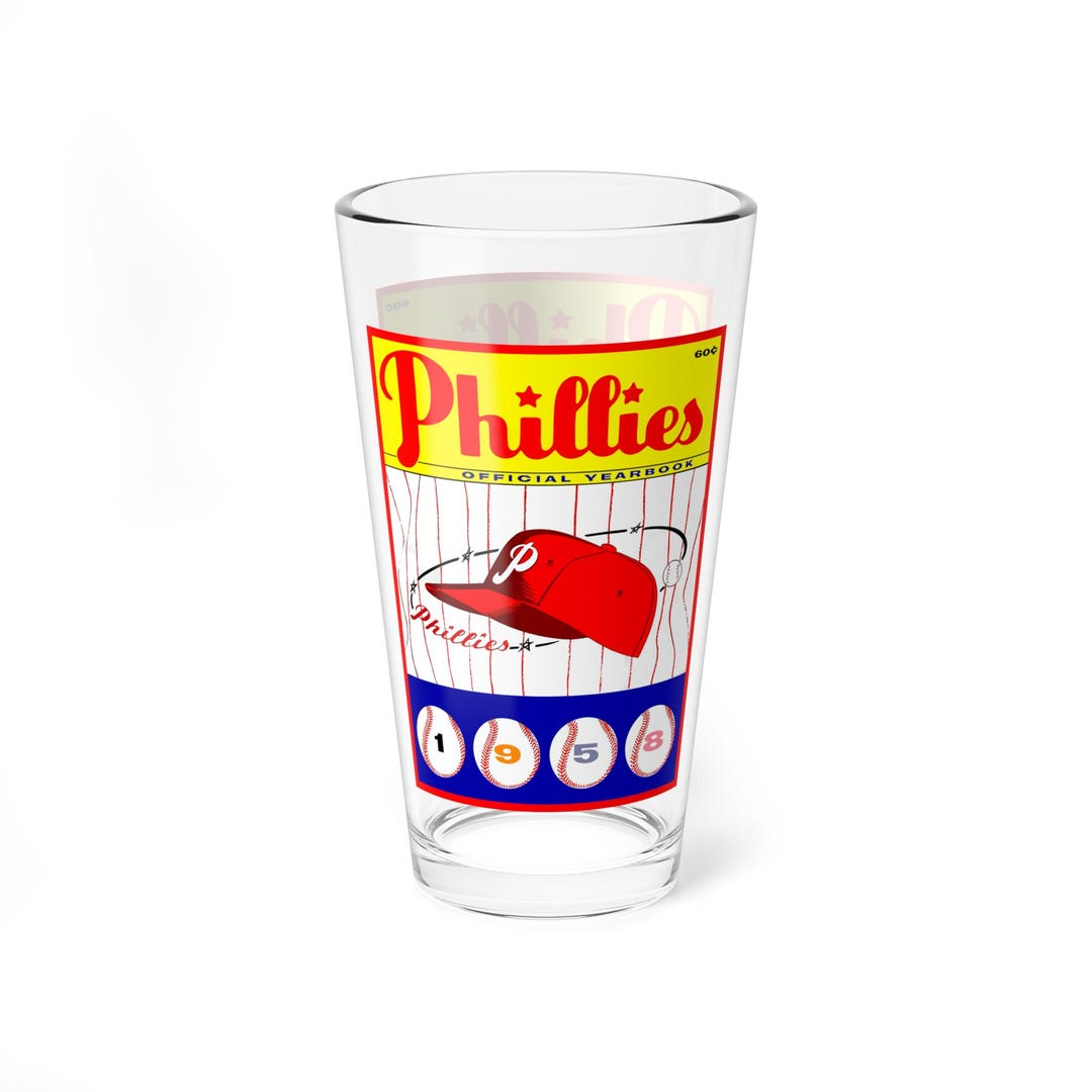 Mixing Glass, 16oz - 1958 Baseball Philadelphia Phillies Yearbook ...
