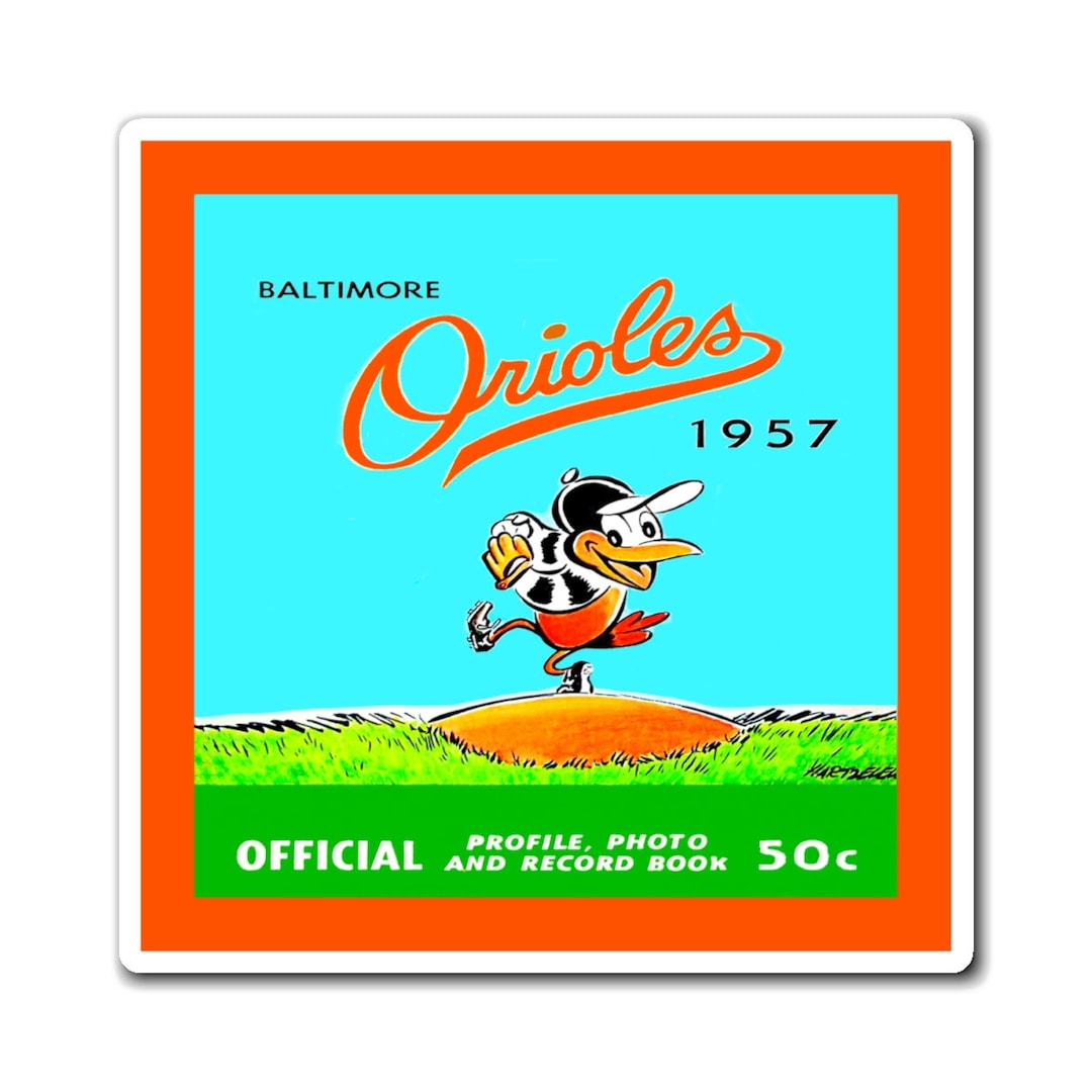 1957 Vintage Baltimore Orioles Baseball Program Cover - Magnets - Etsy
