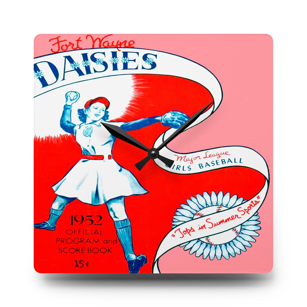 1952 Vintage Fort Wayne Daises Baseball Program Cover - Acrylic Wall ...