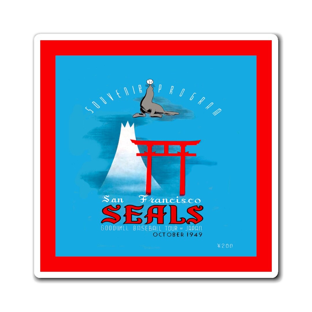 1949 Vintage San Francisco Seals Baseball Japan Tour Program Cover ...