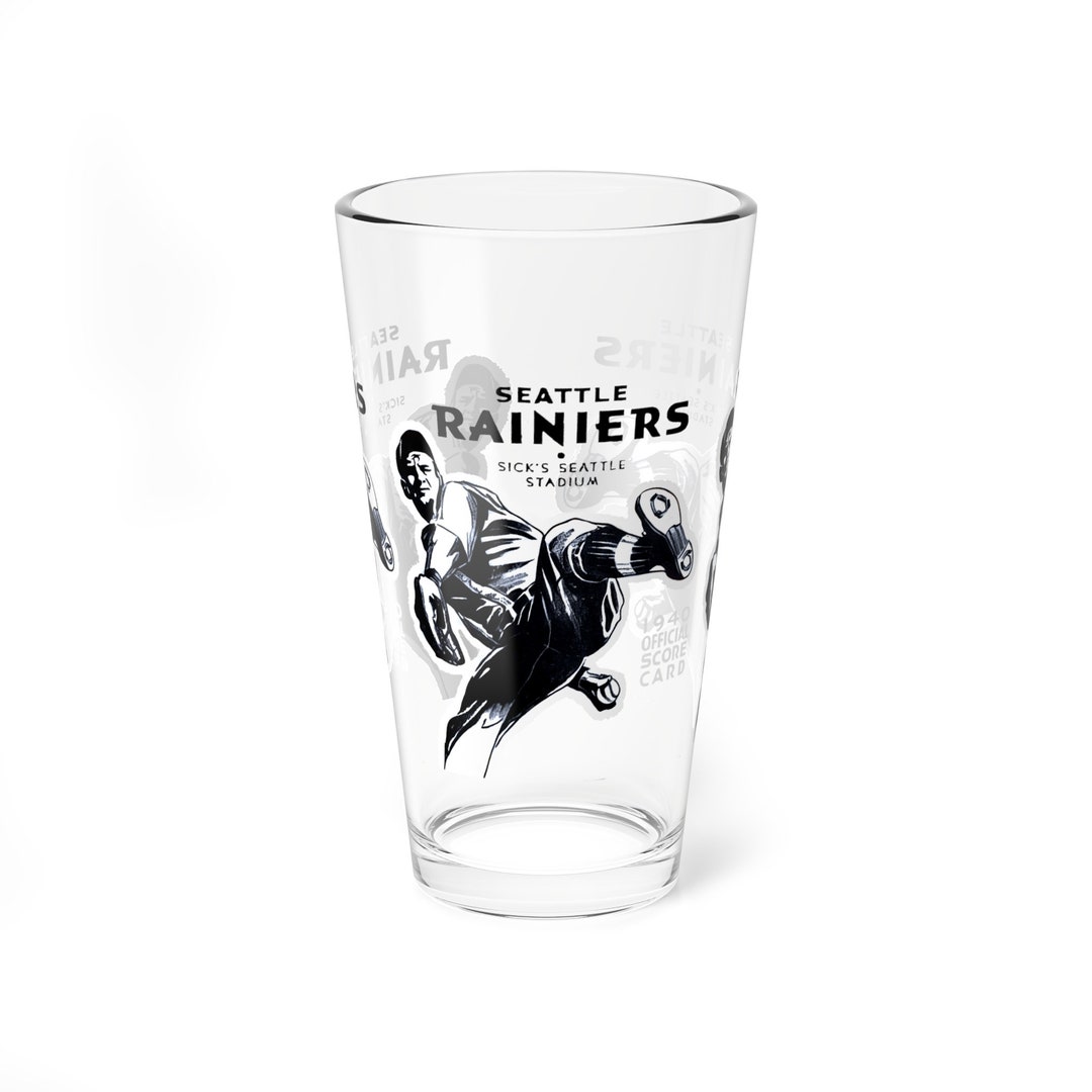 1950 Vintage Seattle Rainiers Baseball Scorebook Cover - Pint Glass ...