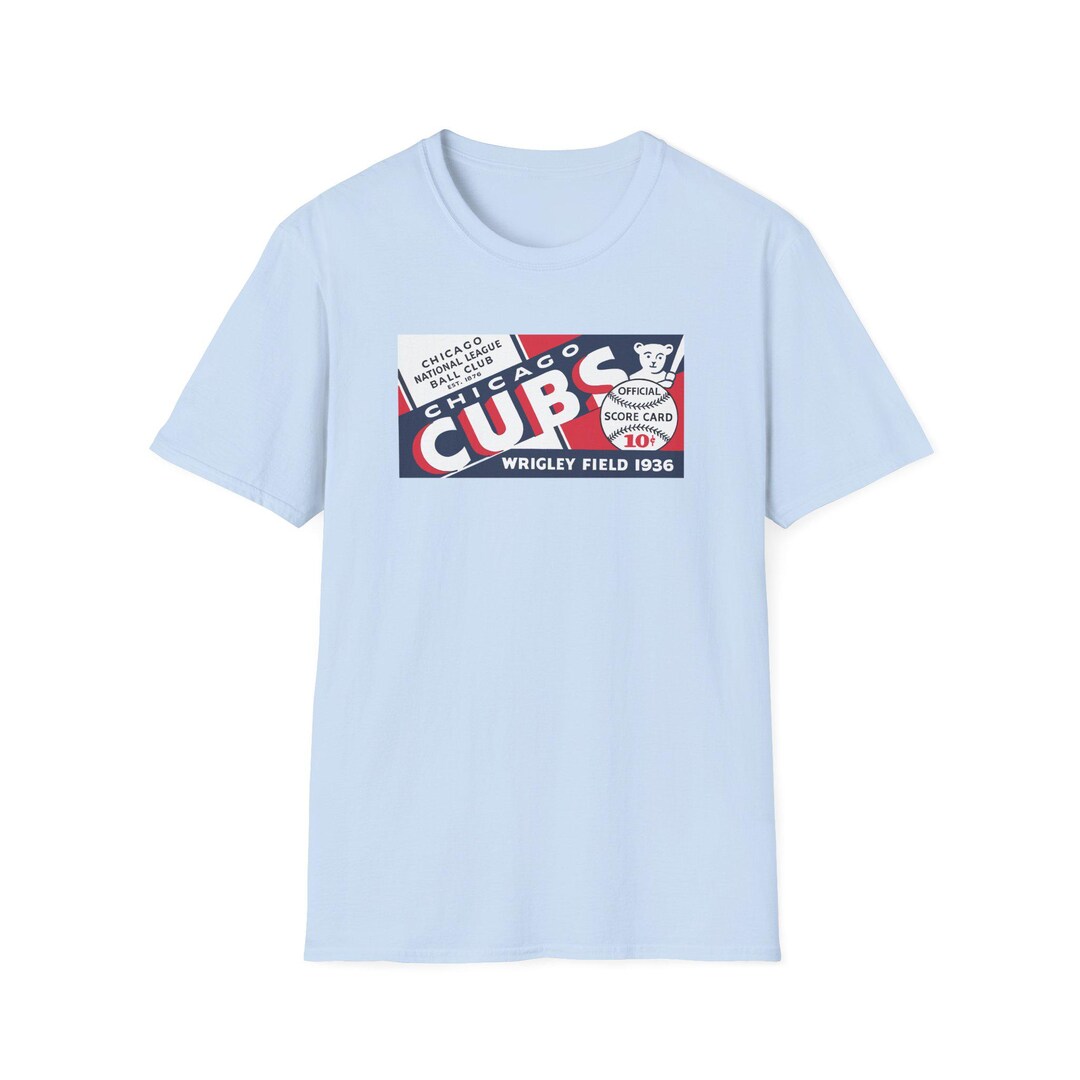 Vintage Baseball Scorecard Unisex Softstyle T-shirt, 1936 Cubs Fan Tee ...